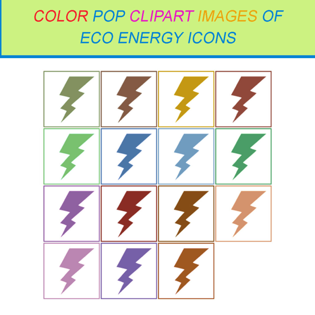 15 COLOR POP CLIPART IMAGES OF ECO ENERGY ICONS - MasterBundles
