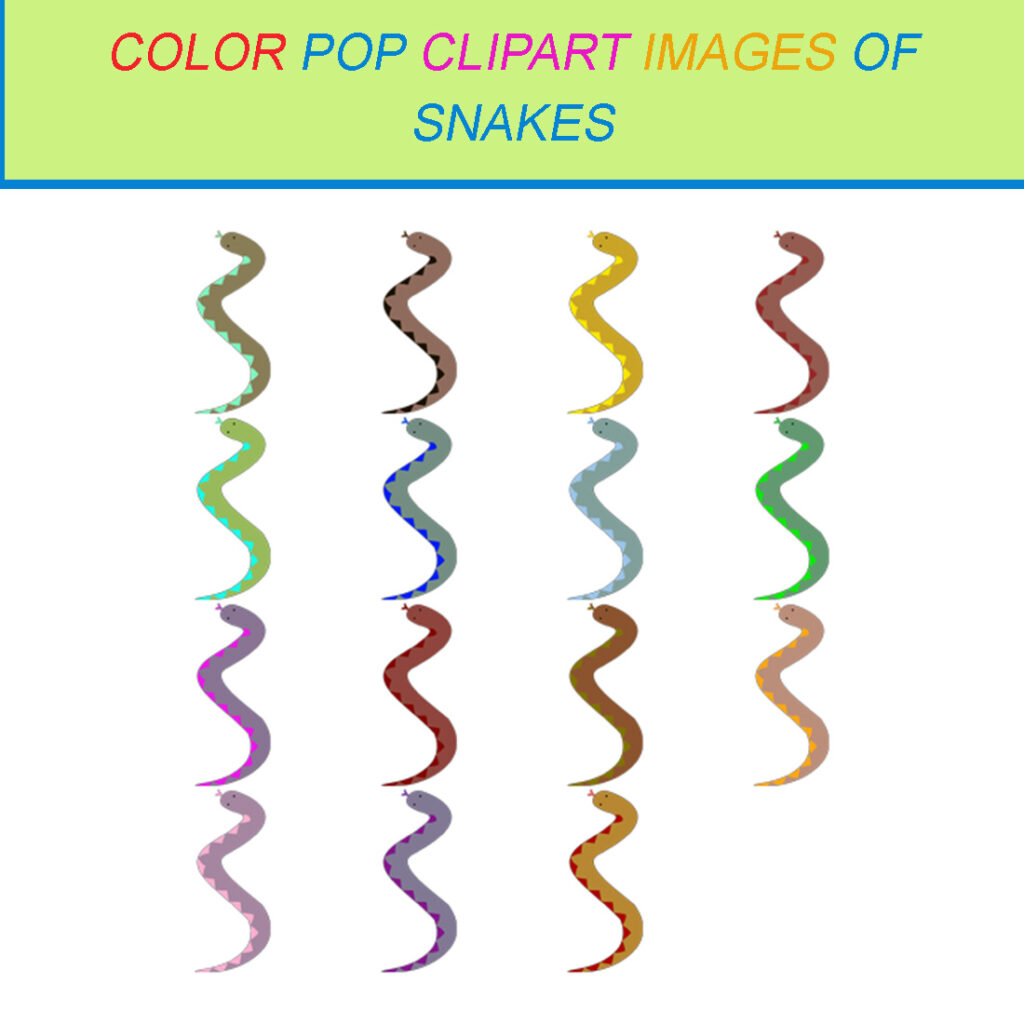 15 COLOR POP CLIPART IMAGES OF SNAKES - MasterBundles