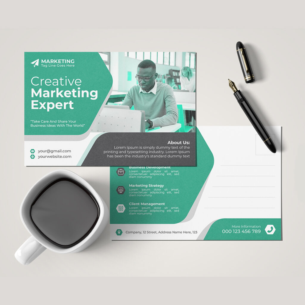 Digital marketing postcard design templates - MasterBundles