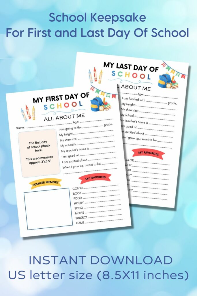 First and Last Day of School Printable - MasterBundles