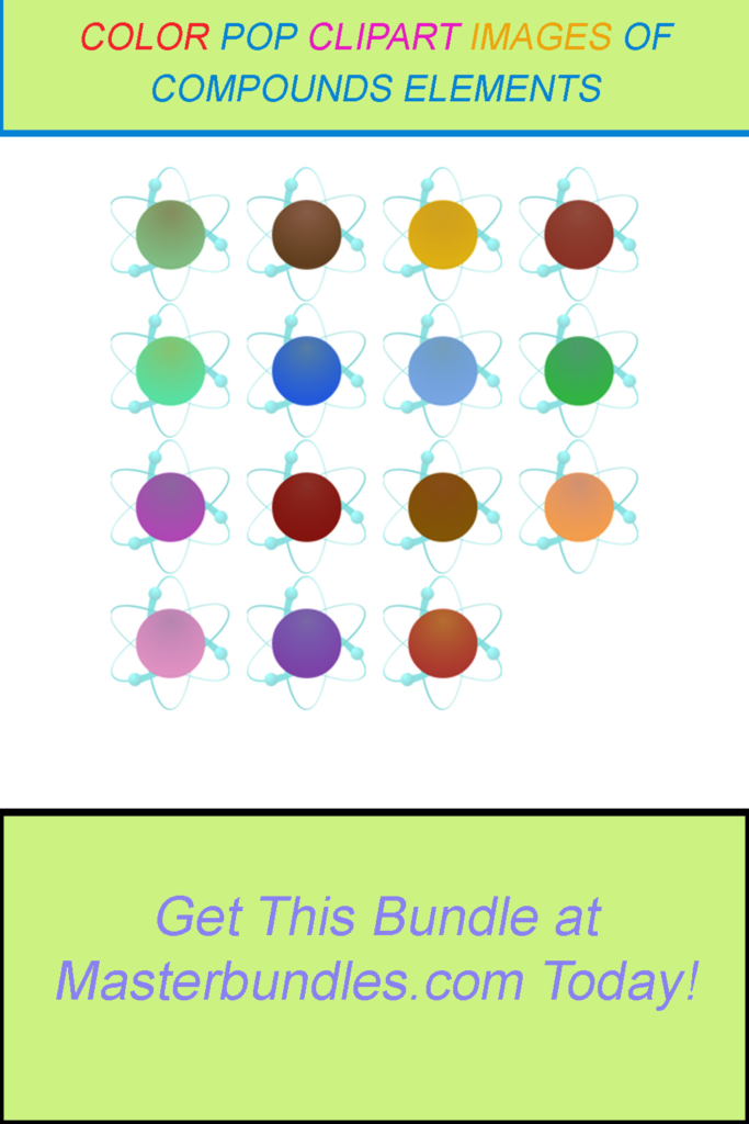 15 COLOR POP CLIPART IMAGES OF COMPOUNDS ELEMENTS - MasterBundles