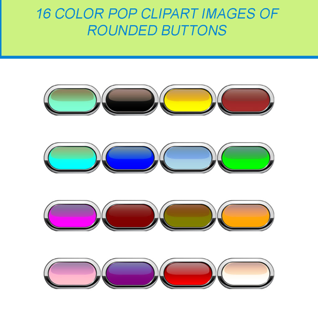 16 COLOR POP CLIPART IMAGES OF ROUNDED BUTTONS - MasterBundles
