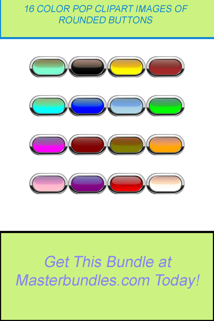 16 COLOR POP CLIPART IMAGES OF ROUNDED BUTTONS - MasterBundles