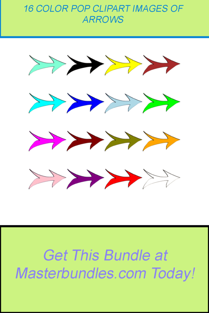 16 COLOR POP CLIPART IMAGES OF ARROWS - MasterBundles