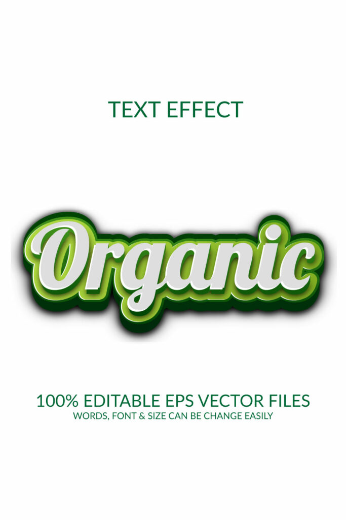 organic text effect template - MasterBundles