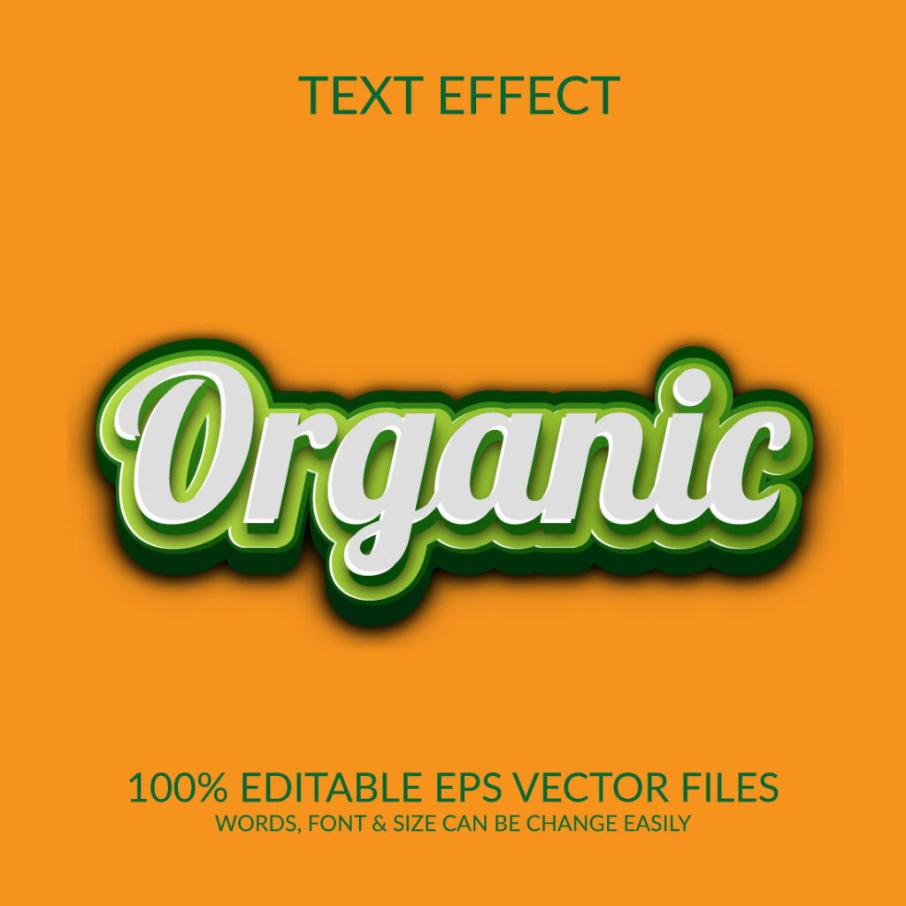 organic text effect template - MasterBundles