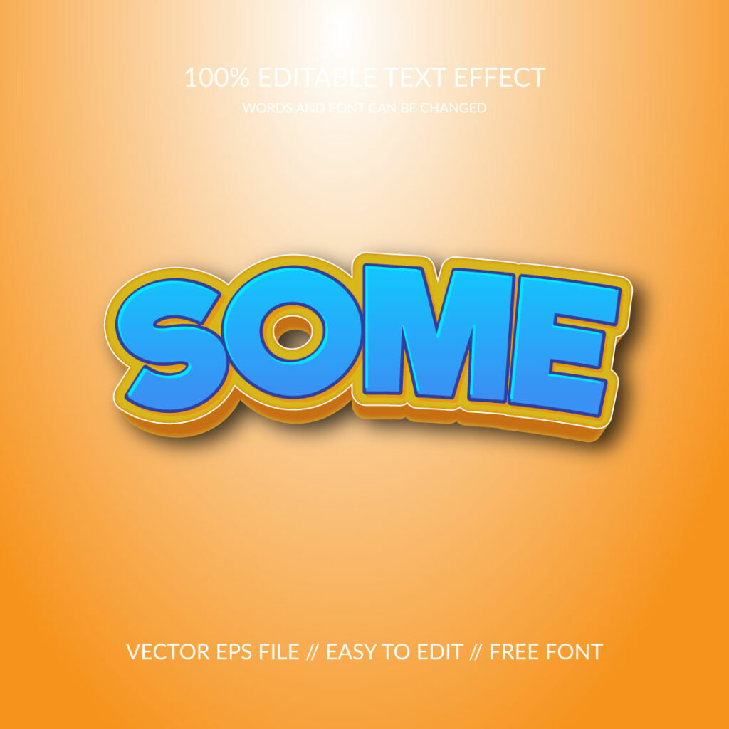 Some 3d editable text effect design - MasterBundles