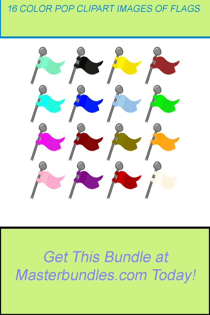 16 COLOR POP CLIPART IMAGES OF FLAGS - MasterBundles