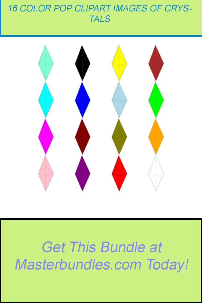 16 COLOR POP CLIPART IMAGES OF CRYSTAL - MasterBundles