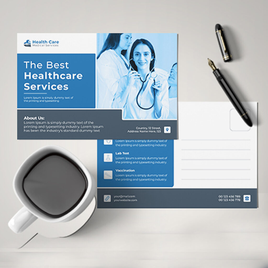 Medical and healthcare postcard designs - MasterBundles