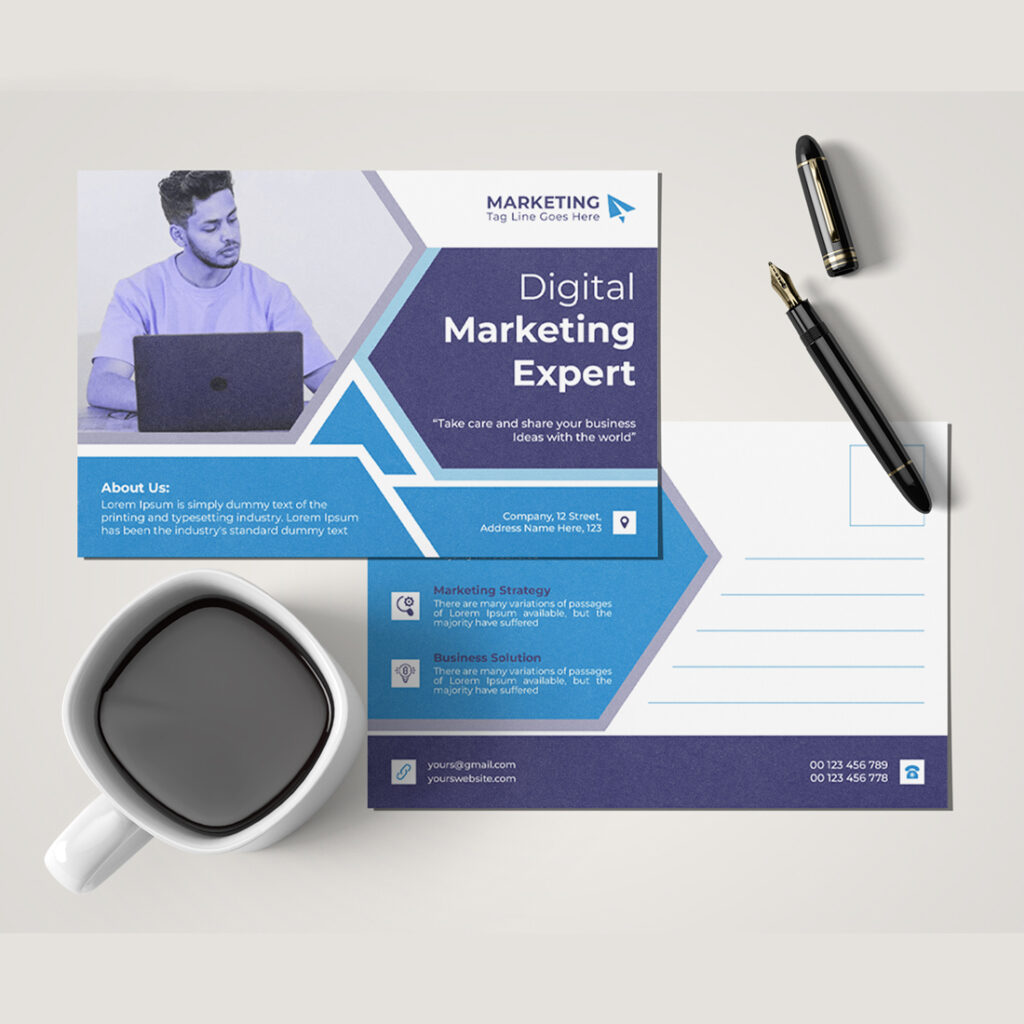 Digital marketing postcard template designs - MasterBundles