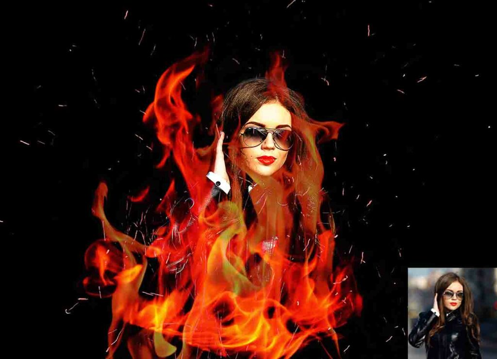 Hyper Fiery Effect Photoshop Action - MasterBundles