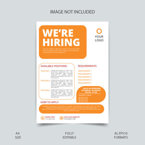Job hiring flyer templates - MasterBundles