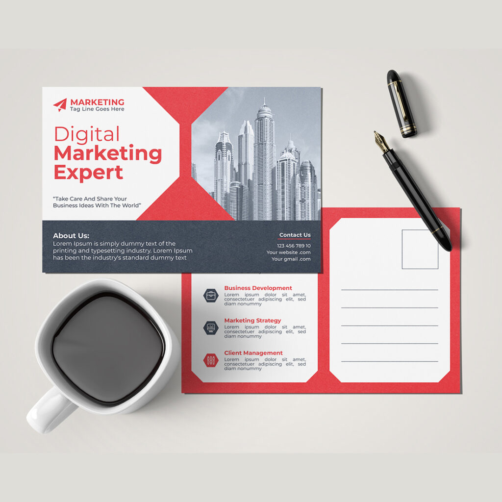 Digital marketing postcard template designs - MasterBundles