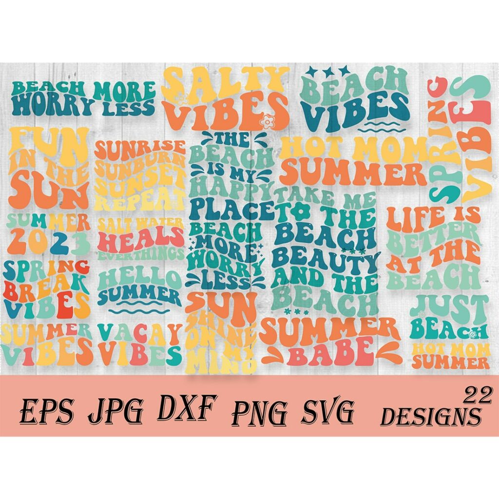 Summer Time Beach Fun 30 Design Bundle Svg Png Eps Pdf Dxf cut files ...