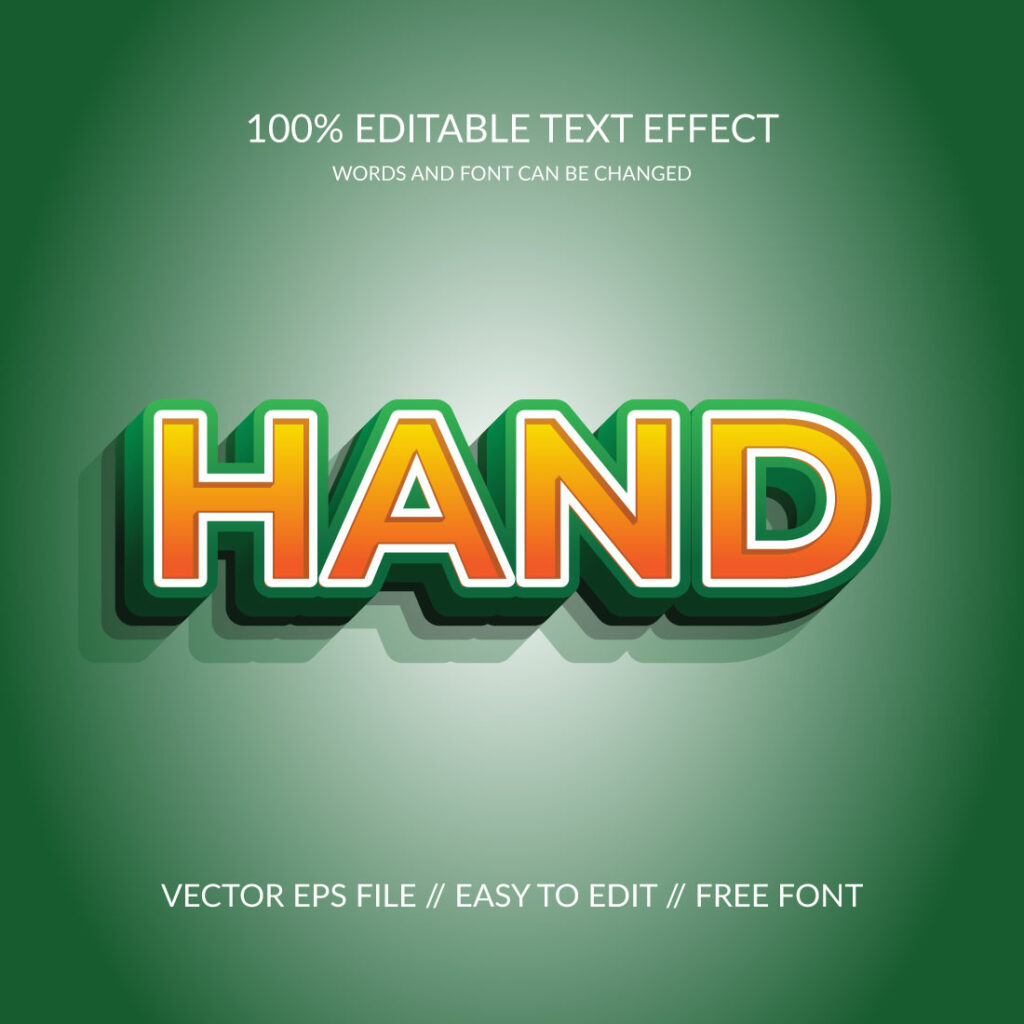 Hand text effect - MasterBundles
