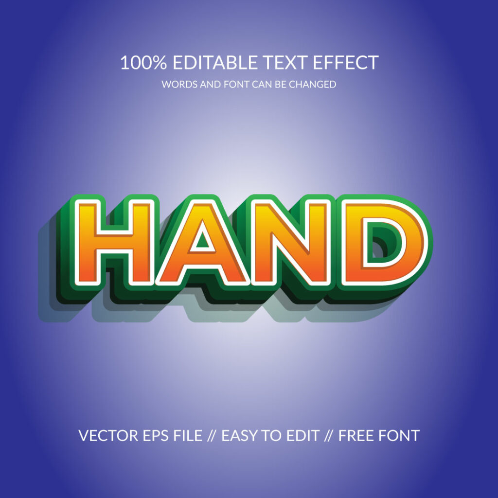 Hand text effect - MasterBundles