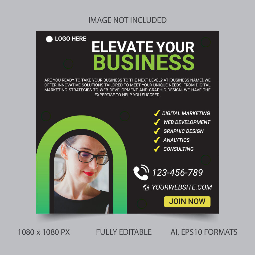 Corporate social media post templates - MasterBundles