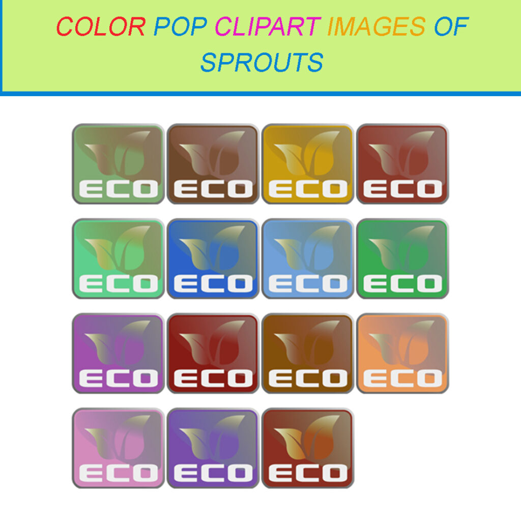 15 COLOR POP CLIPART IMAGES OF SPROUTS - MasterBundles