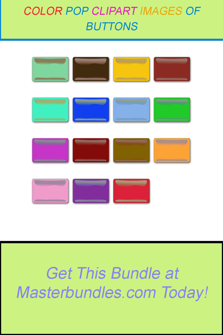 15 COLOR POP CLIPART IMAGES OF BUTTONS - MasterBundles