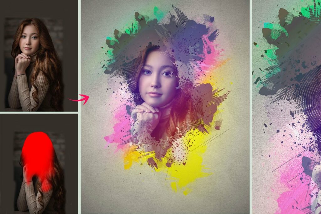 Abstract Impression Photoshop Action - MasterBundles