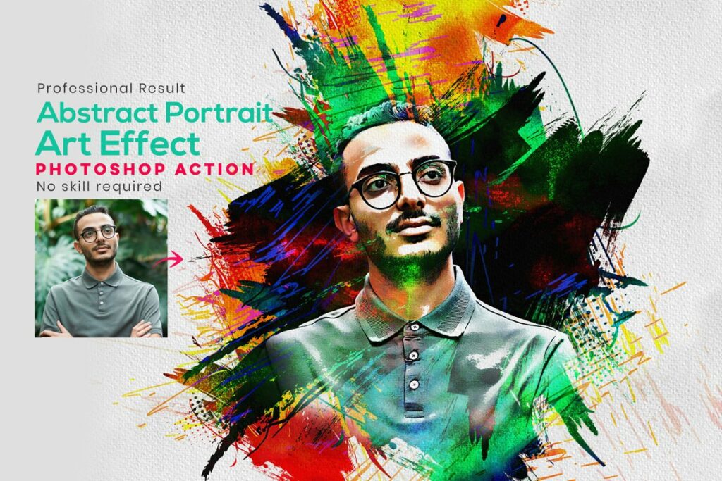 Abstract Portrait Art Photo Effect - MasterBundles