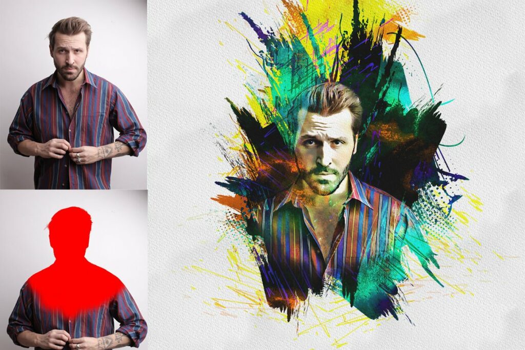 Abstract Portrait Art Photo Effect - MasterBundles