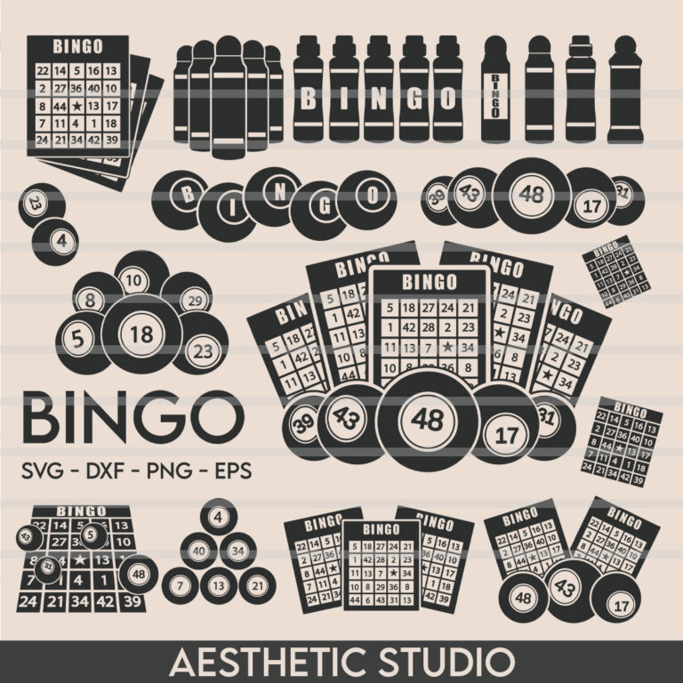 Bingo SVG, Bingo Cards Svg, Bingo, Bingo Daubers Svg, Bingo Balls Svg ...