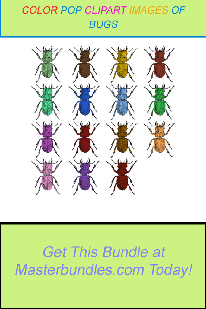 15 COLOR POP CLIPART IMAGES OF BUGS - MasterBundles