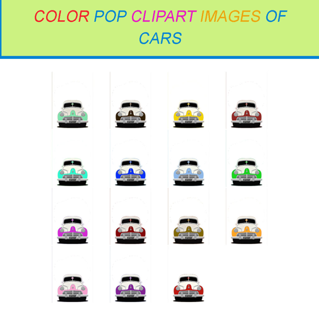 15 COLOR POP CLIPART IMAGES OF CARS - MasterBundles