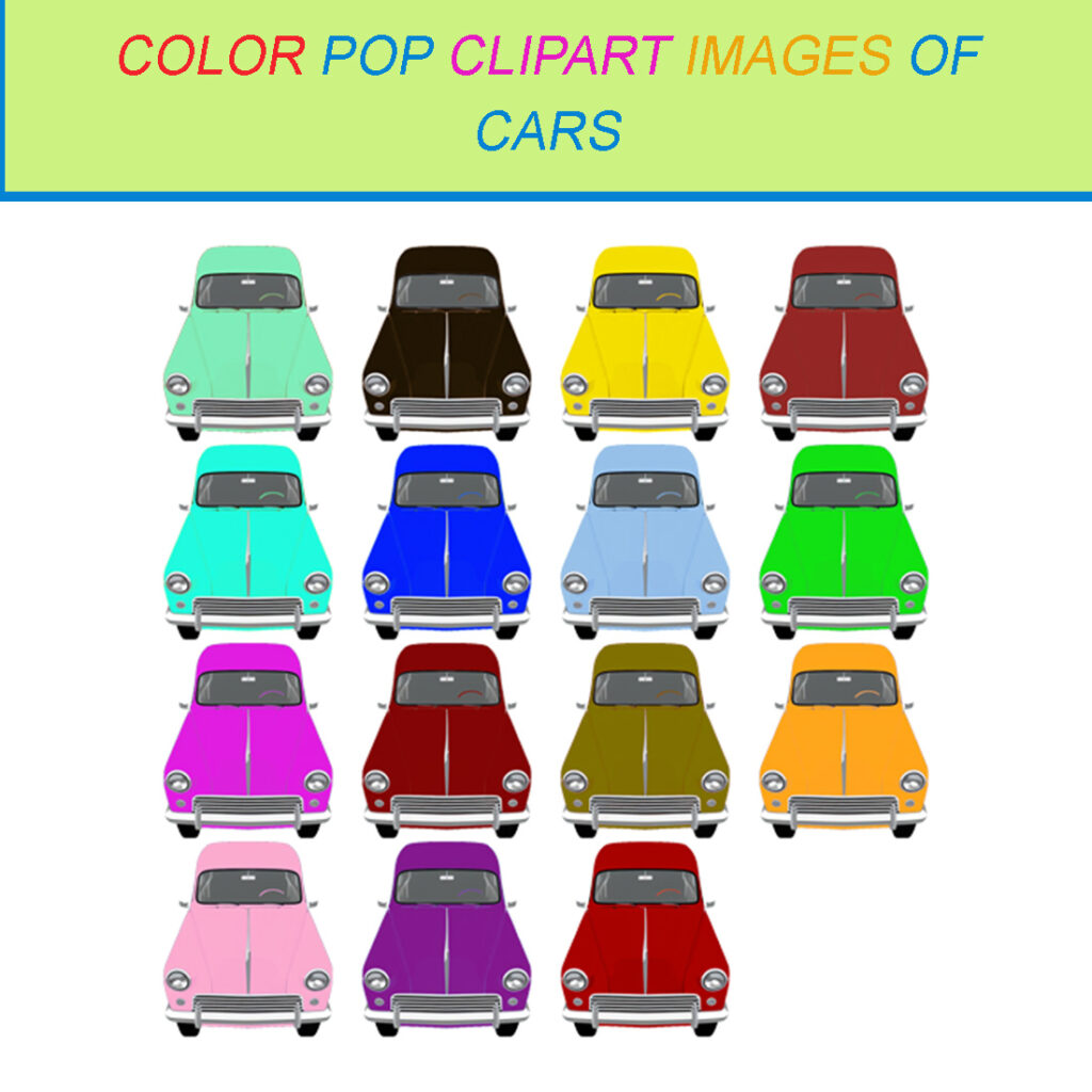15 COLOR POP CLIPART IMAGES OF CARS - MasterBundles