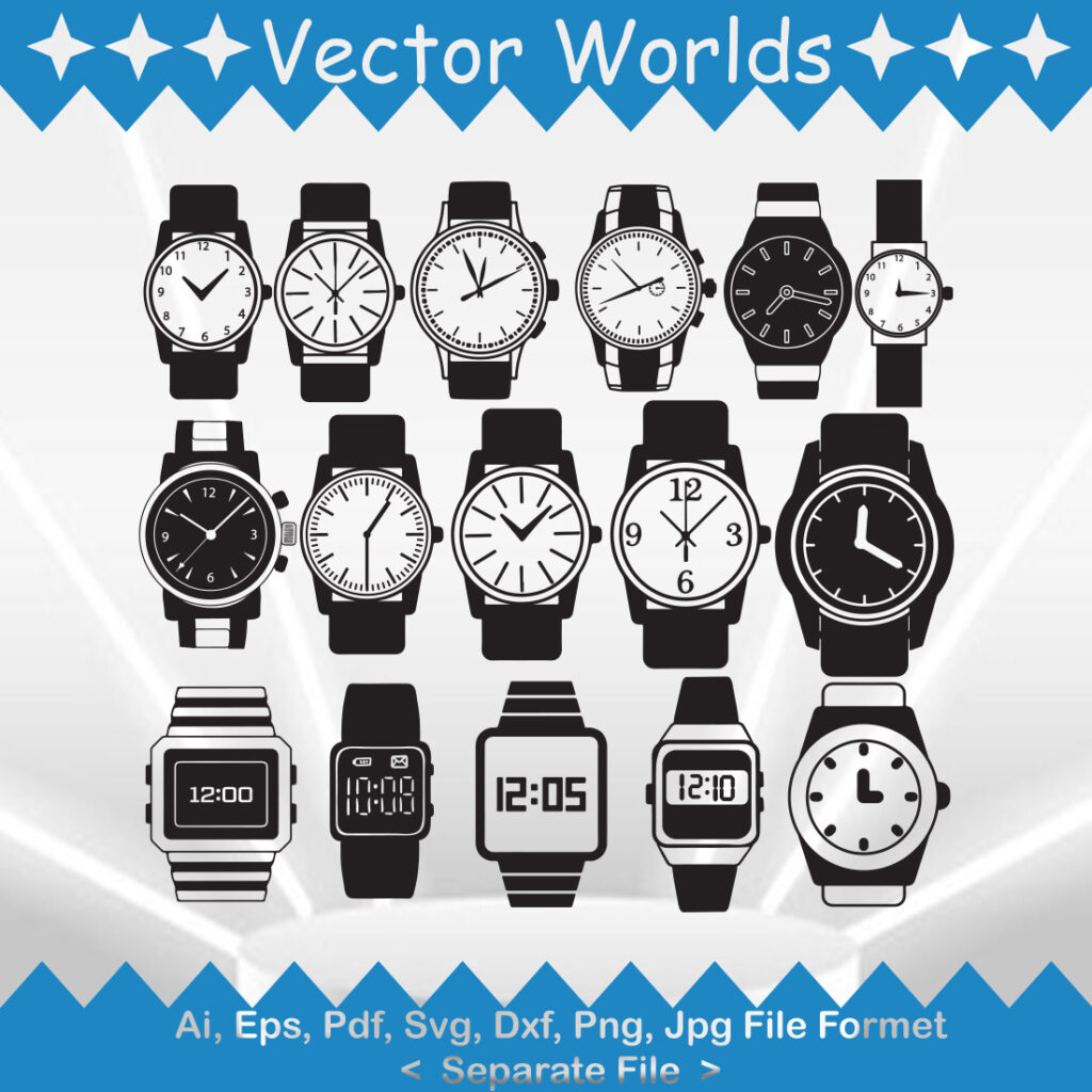 Wrist watch SVG Vector Design - MasterBundles