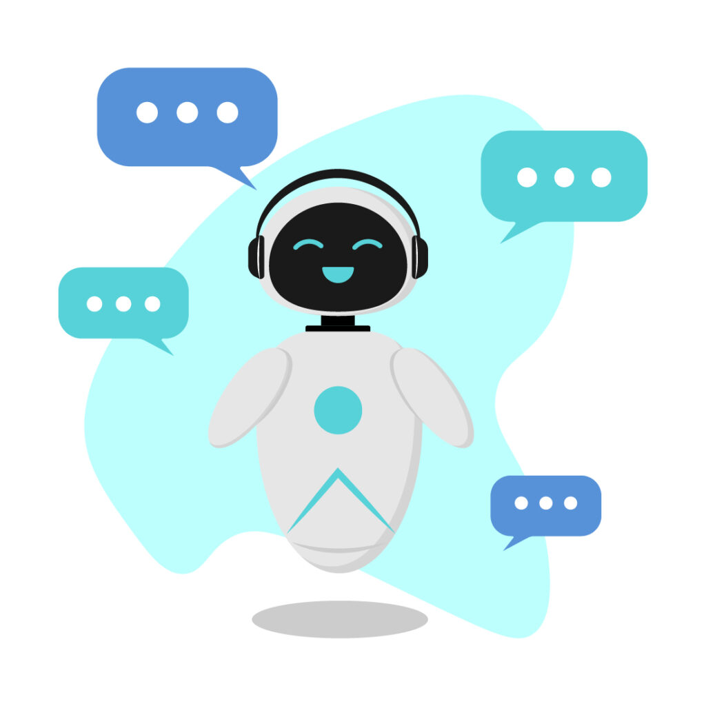 2 icon vector illustration with chat bot - MasterBundles