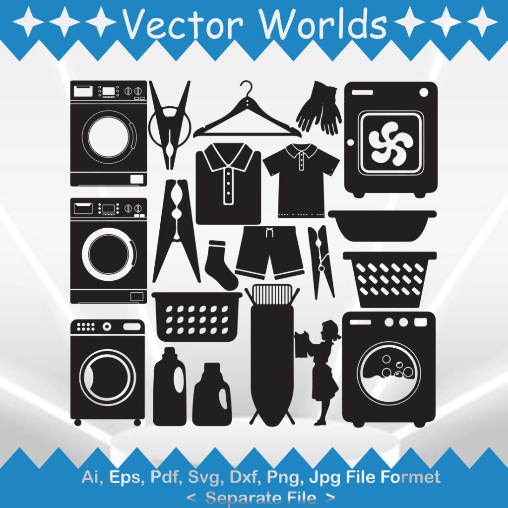 Washing Laundry SVG Vector Design - MasterBundles