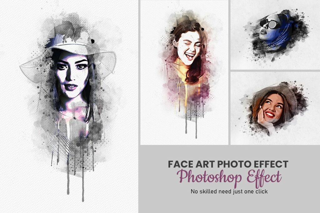 Face Art Photo Effect Template - MasterBundles