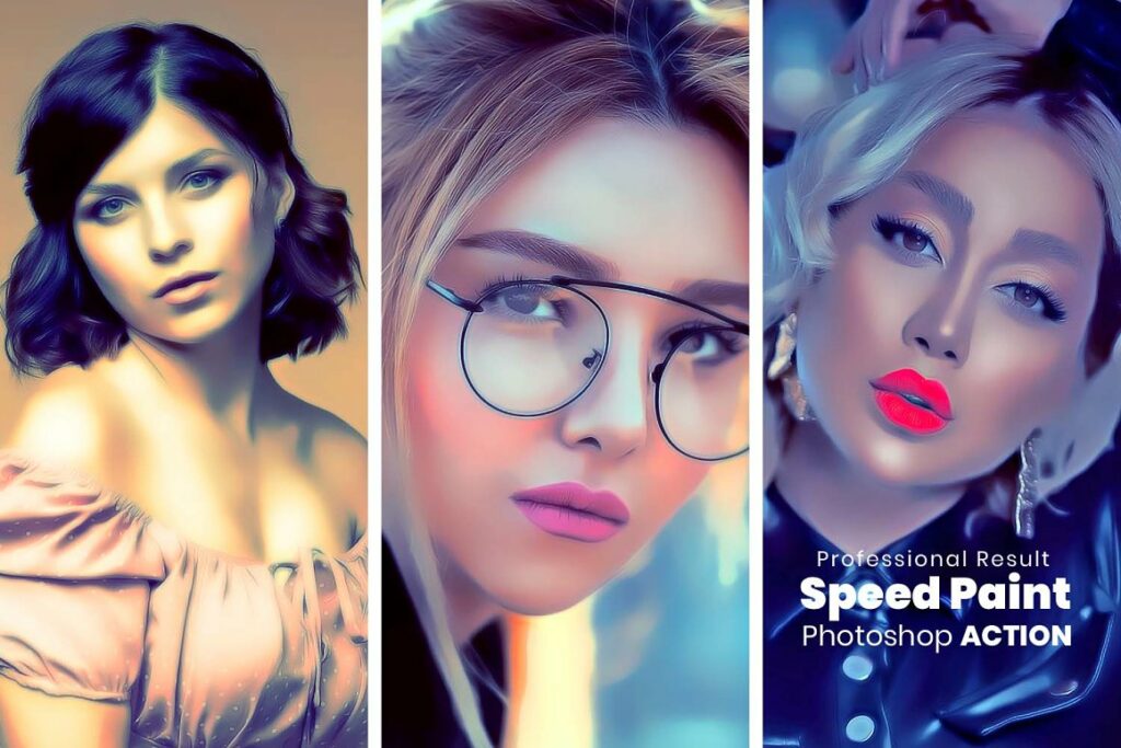 Speed Paint Photoshop Action - MasterBundles