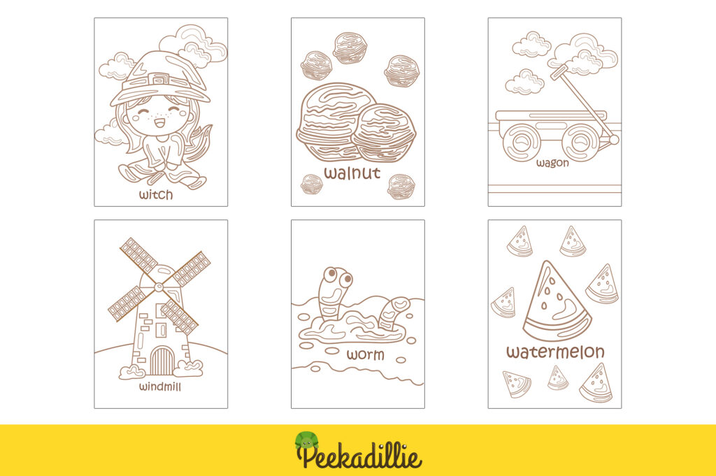 Alphabet W For Vocabulary School Letter Reading Writing Font Study ...