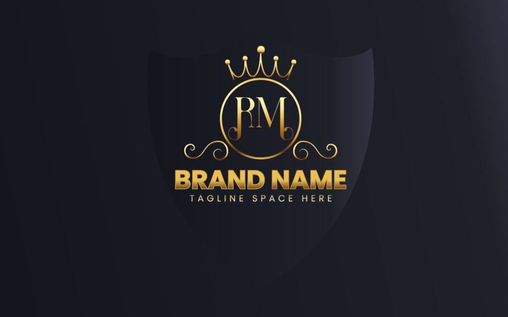 Luxury Letter RM Gold Monogram Logo Template Brand Identity - MasterBundles