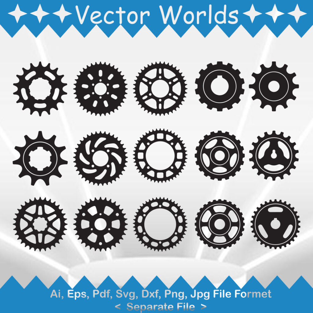 Sprocket Wheels SVG Vector Design - MasterBundles