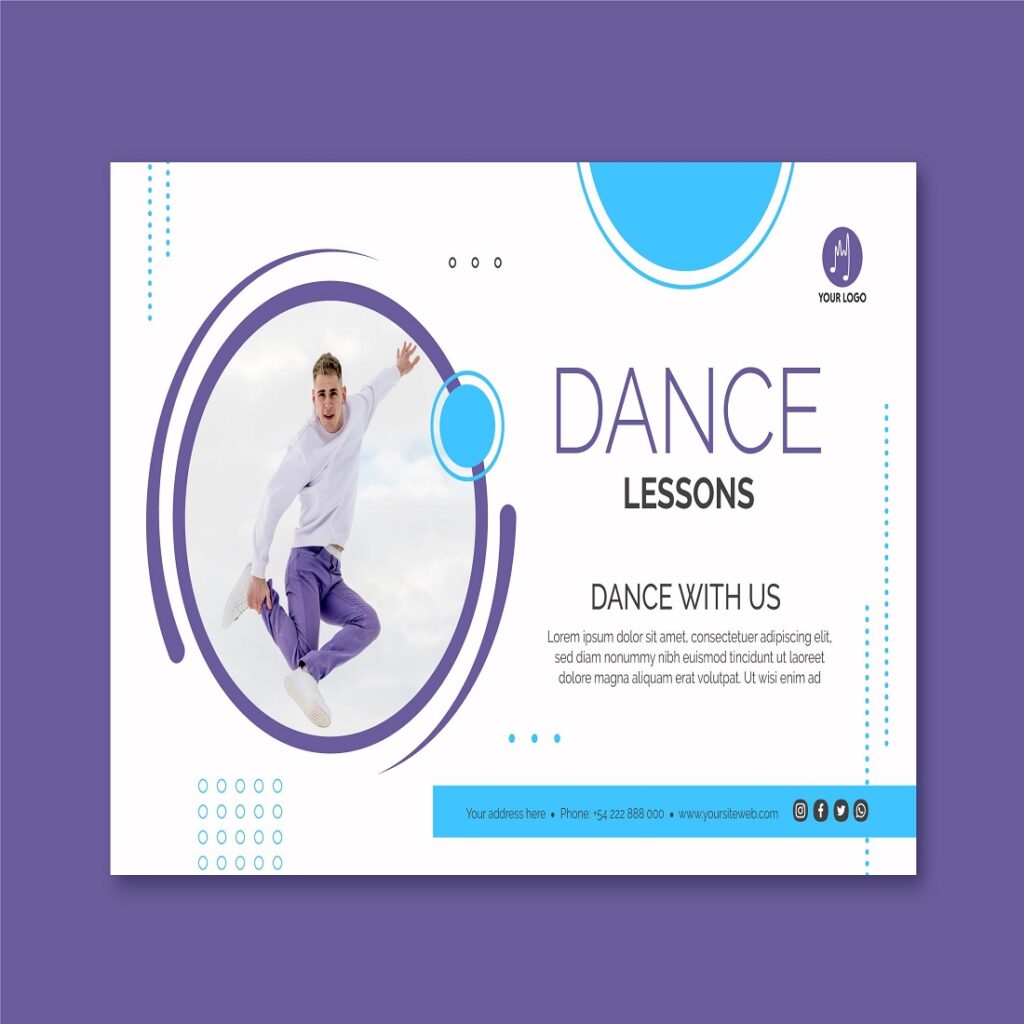 Dancing banner template - MasterBundles