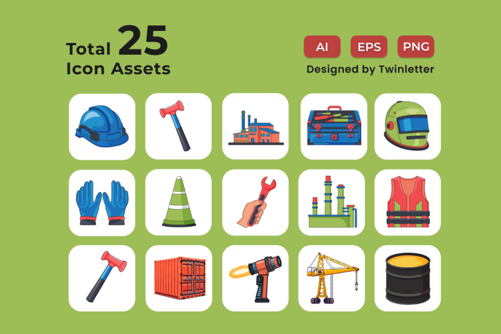 Labour Day 2D Icon Illustration Set Vol 3 - MasterBundles