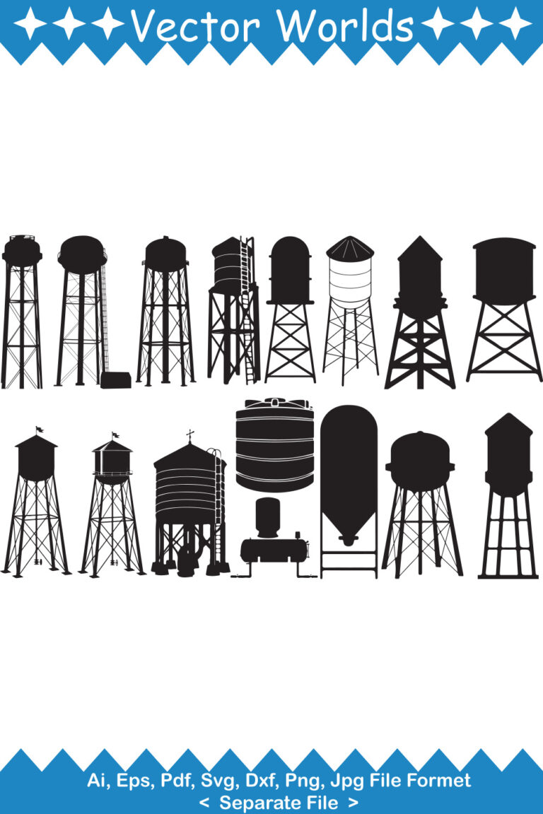 Water Tower SVG Vector Design - MasterBundles
