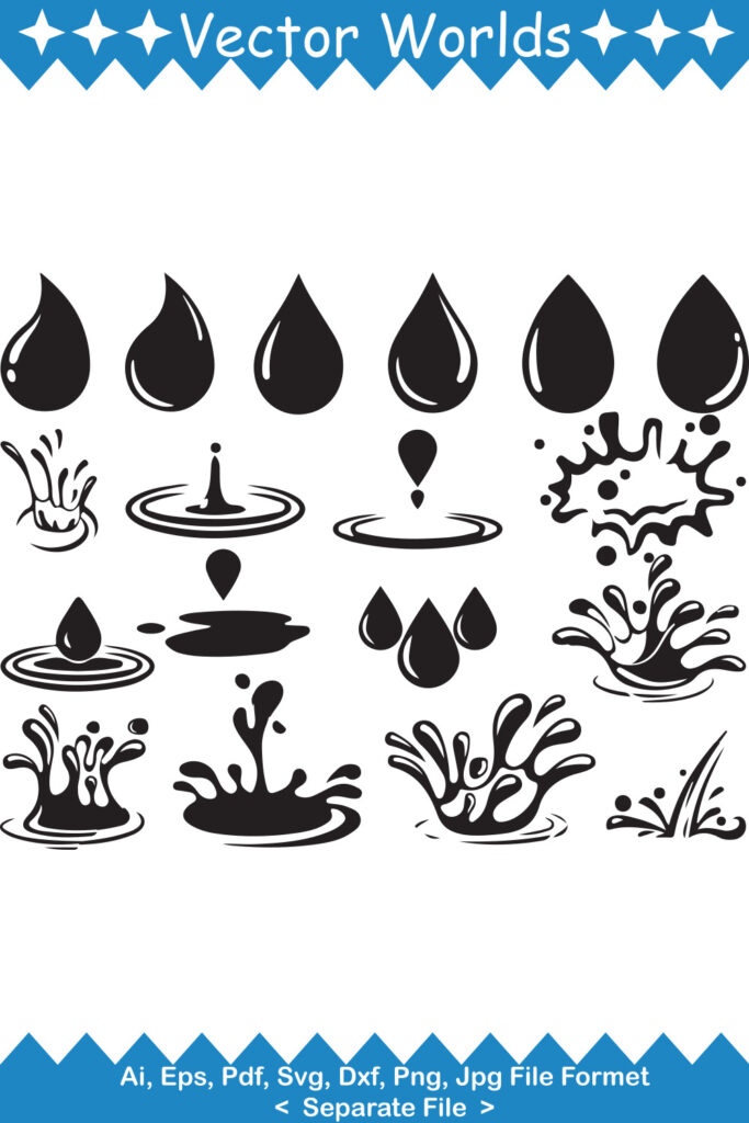 Water Droplets SVG Vector Design - MasterBundles