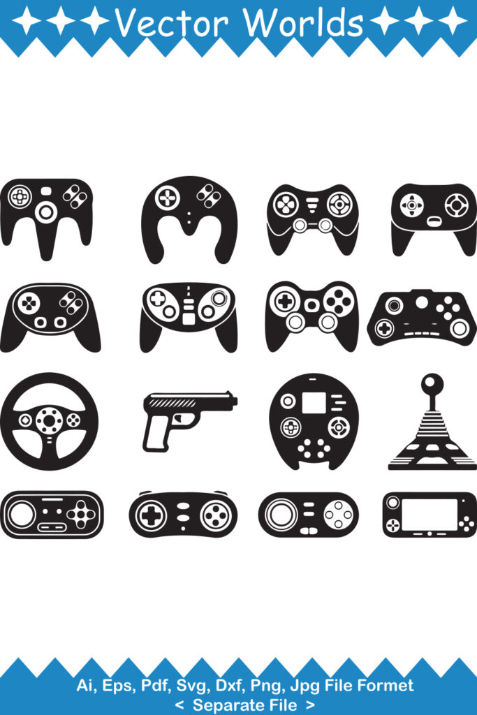 Video Games Controller SVG Vector Design - MasterBundles