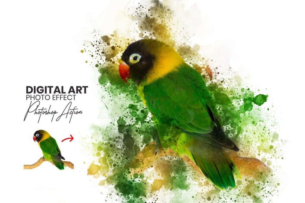 Digital Art Photoshop Actions - MasterBundles