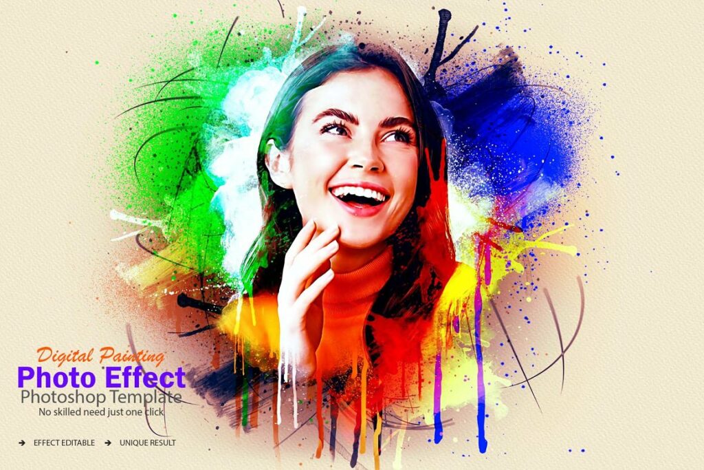 Portrait Painting Photoshop Effect - MasterBundles