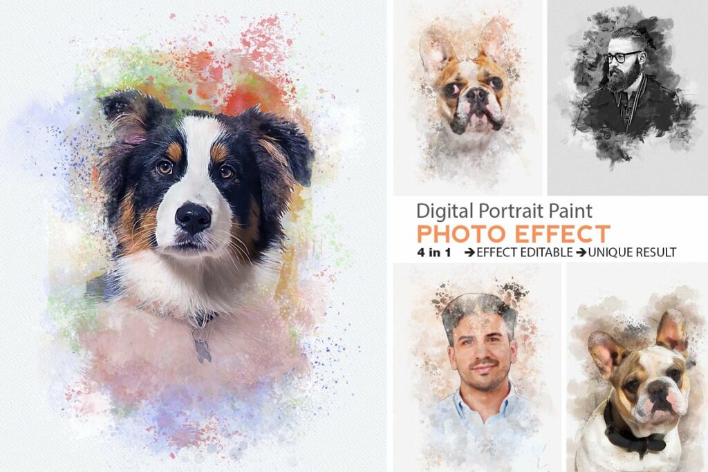 Digital Portrait Paint Photo Effect - MasterBundles