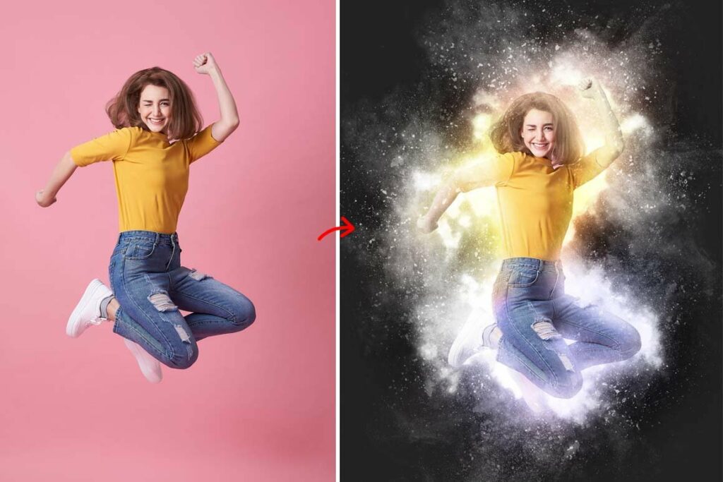Easy Dust Explosion Photo Effect - MasterBundles