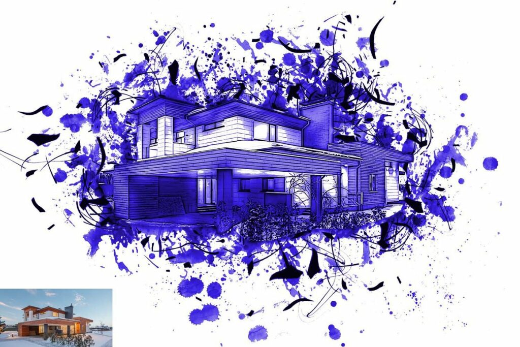 Easy Ink Art Photoshop Action - MasterBundles