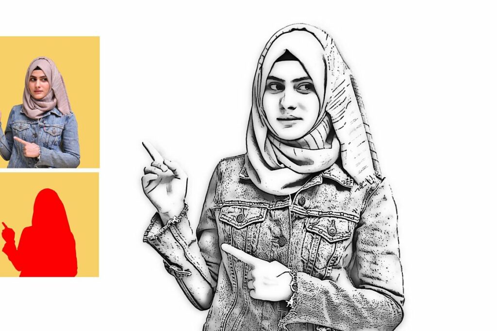 Easy Pencil Drawing Photoshop Action - MasterBundles